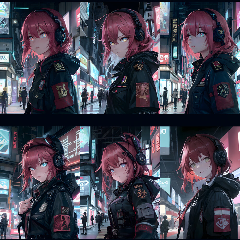 ArtStation - Futuristic Neon Anime Character art/poster generated in AI