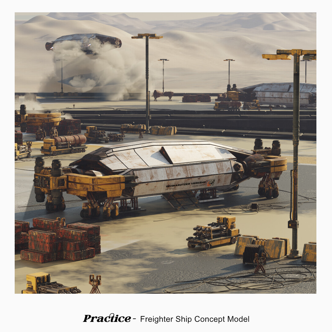 ArtStation - Freighter Ship - Concept Model