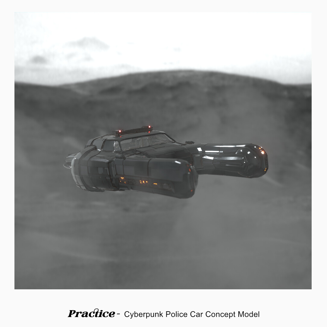 ArtStation - Cyberpunk Police Car - Concept Model