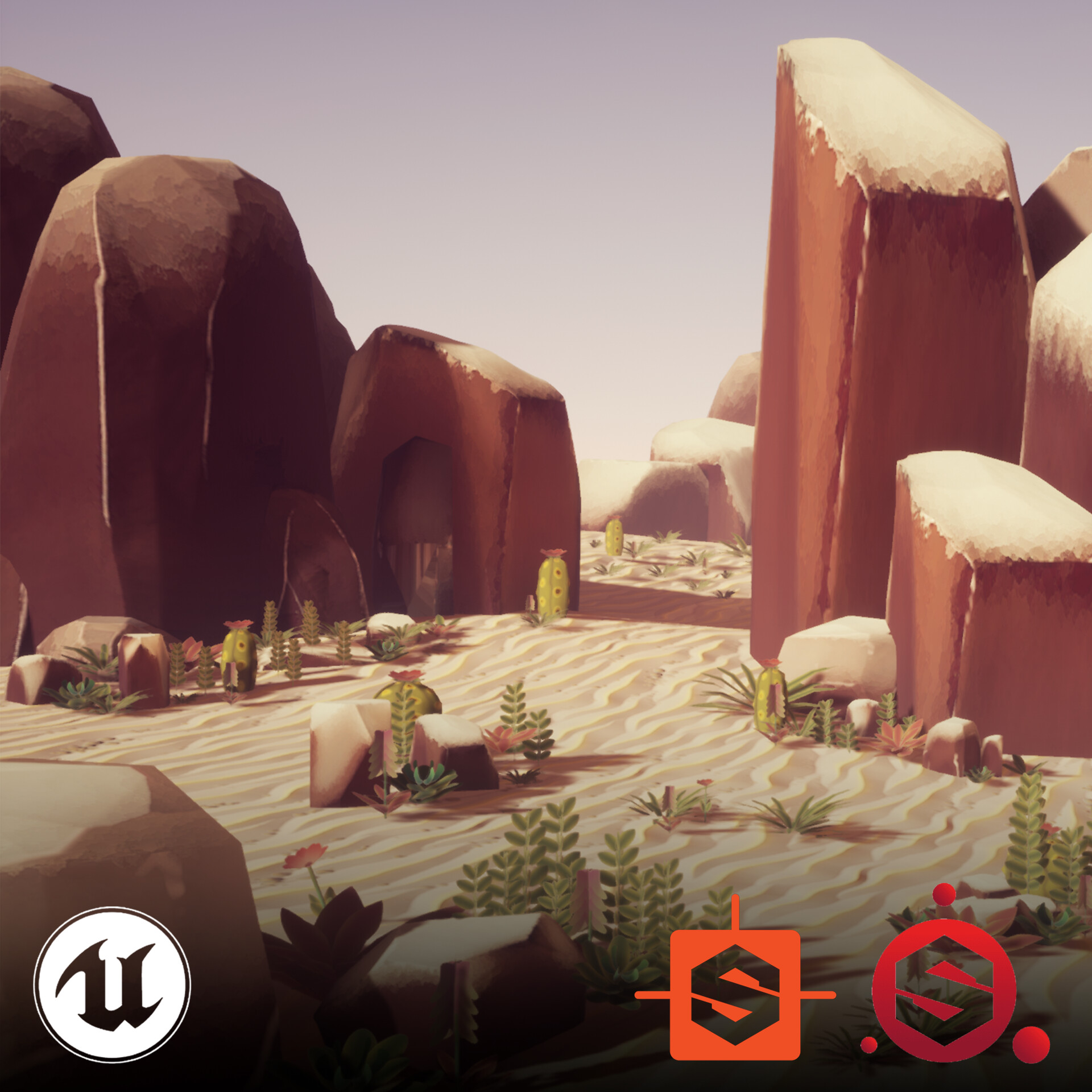 ArtStation - Stylized Desert Practice