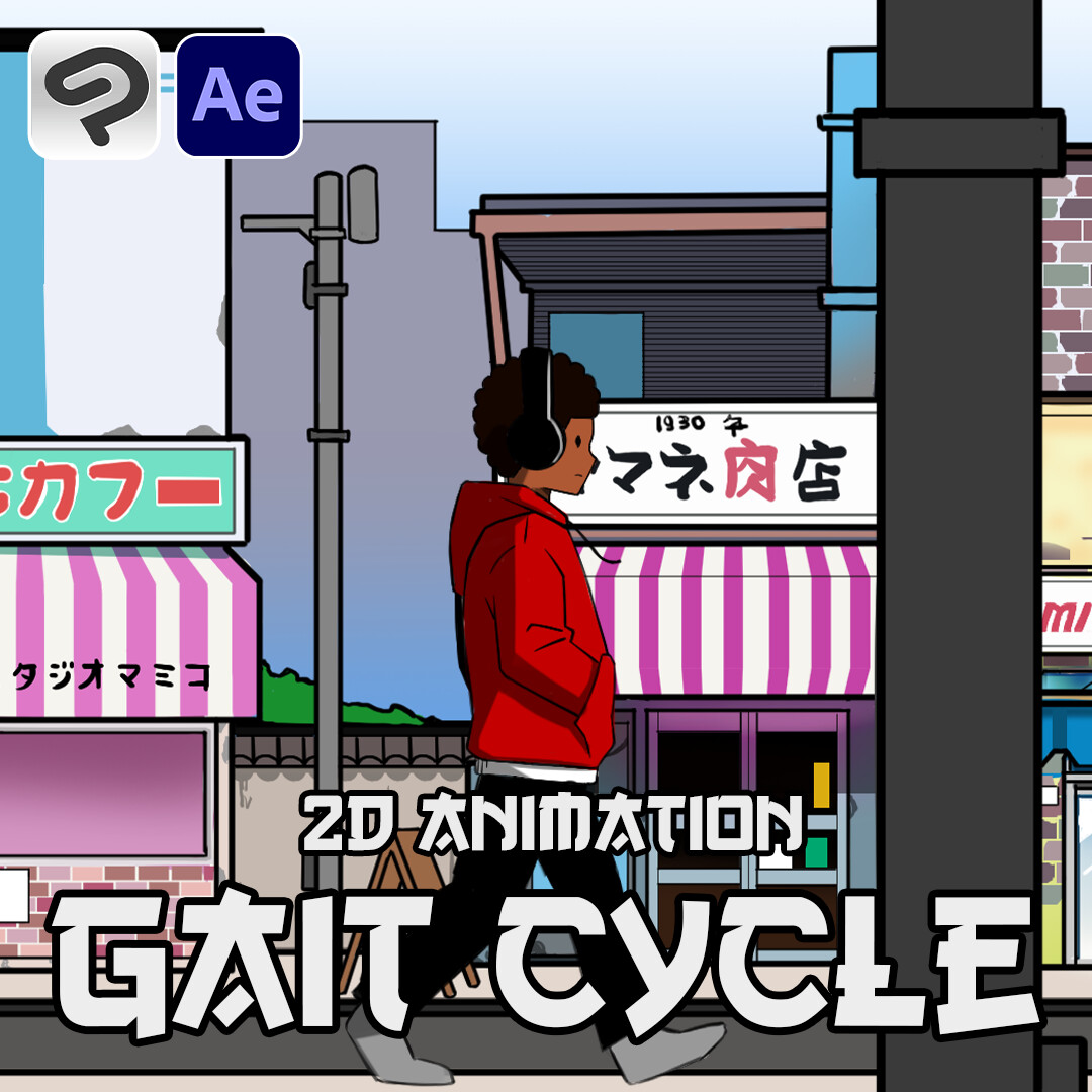 ArtStation - GAIT CYCLE 2D ANIMATION