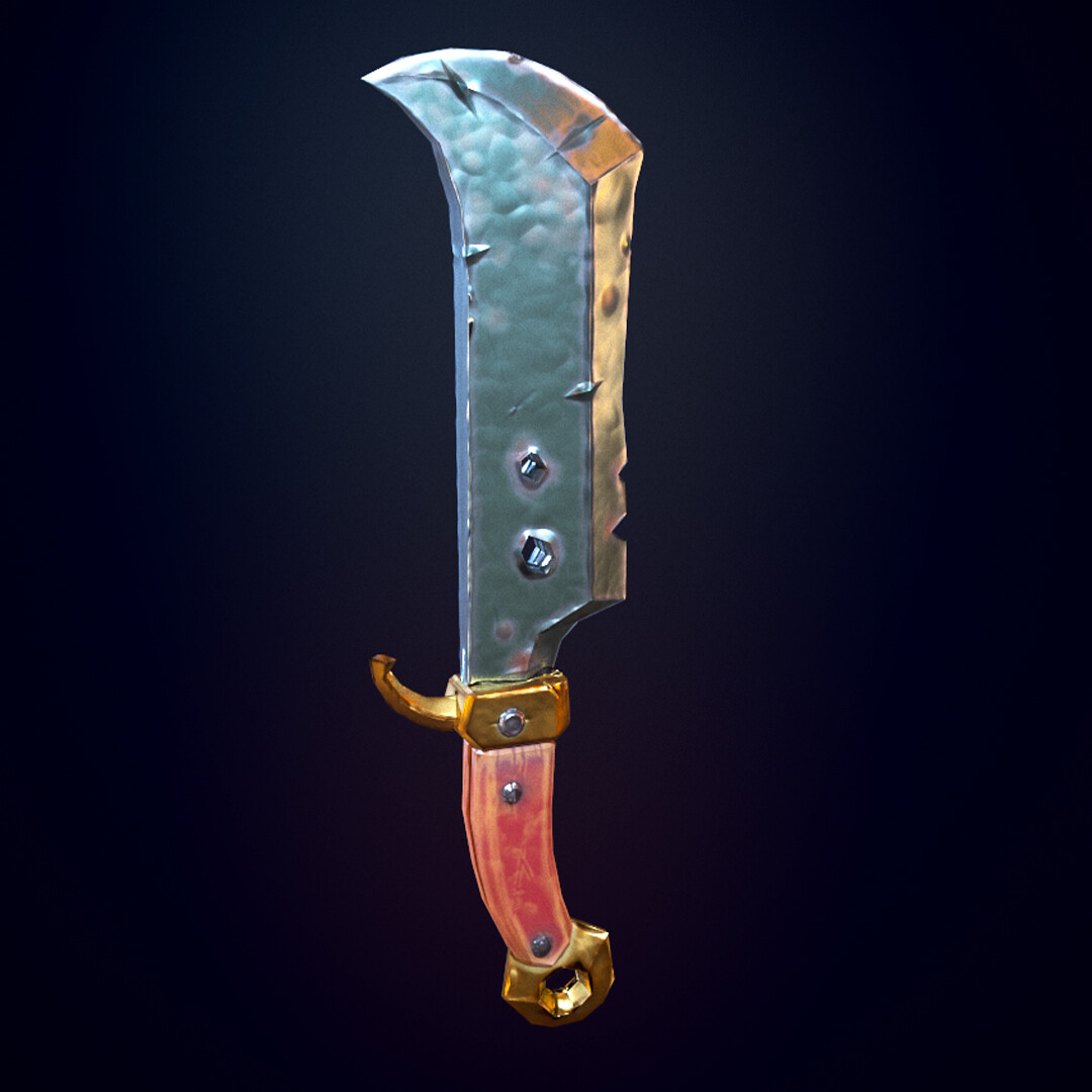 ArtStation - Game ready 3D stylized hand-painted Dagger