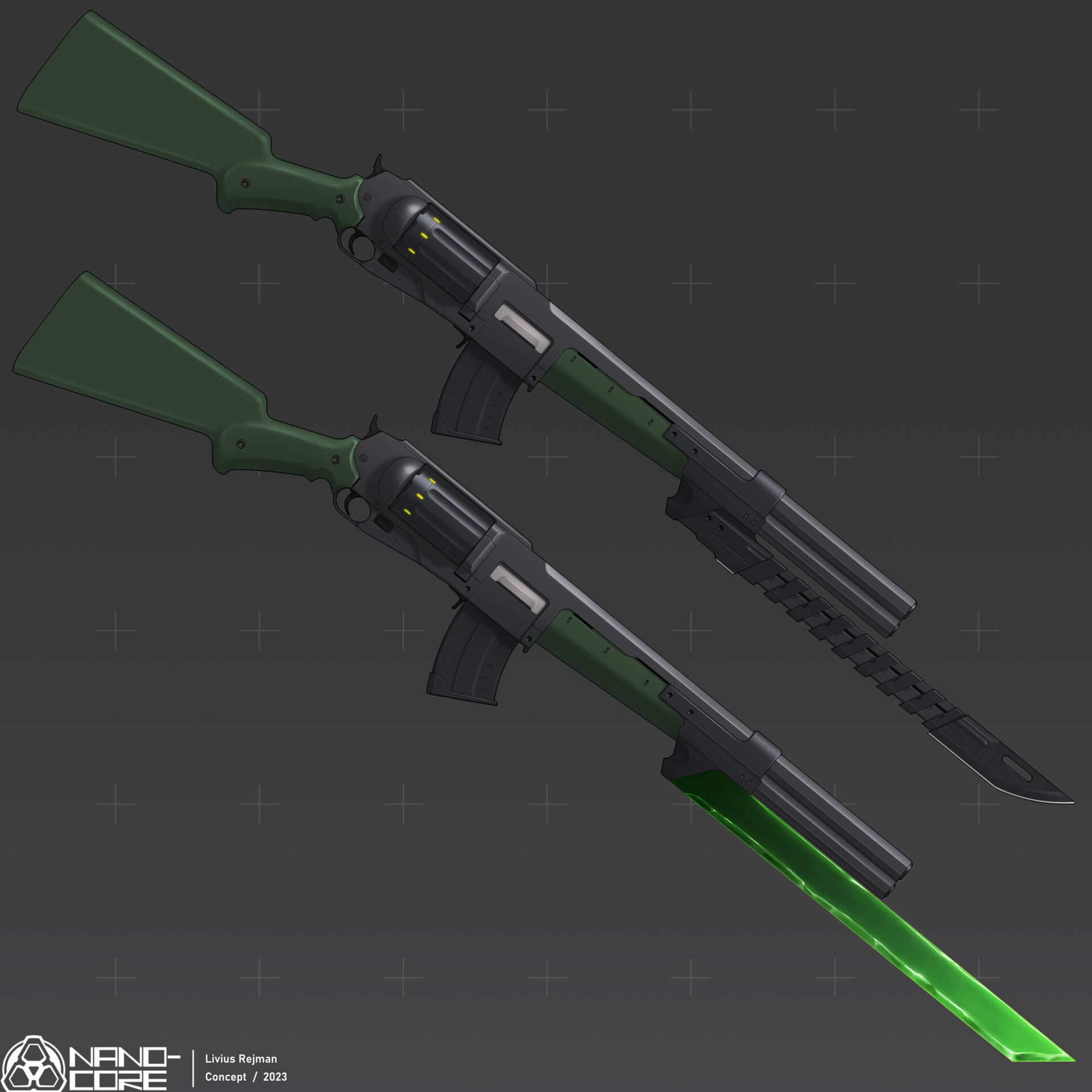 ArtStation - Revolver Assault Rifle "Phantom Pain"