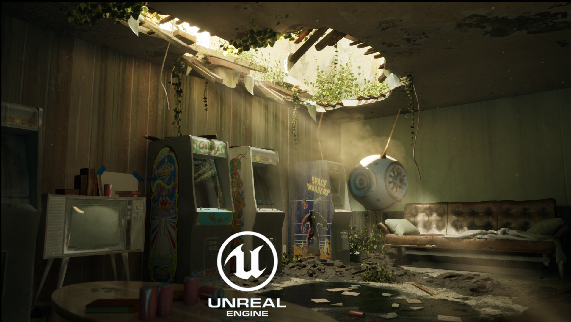 ArtStation - Destroyed Arcade : Curious Drone
