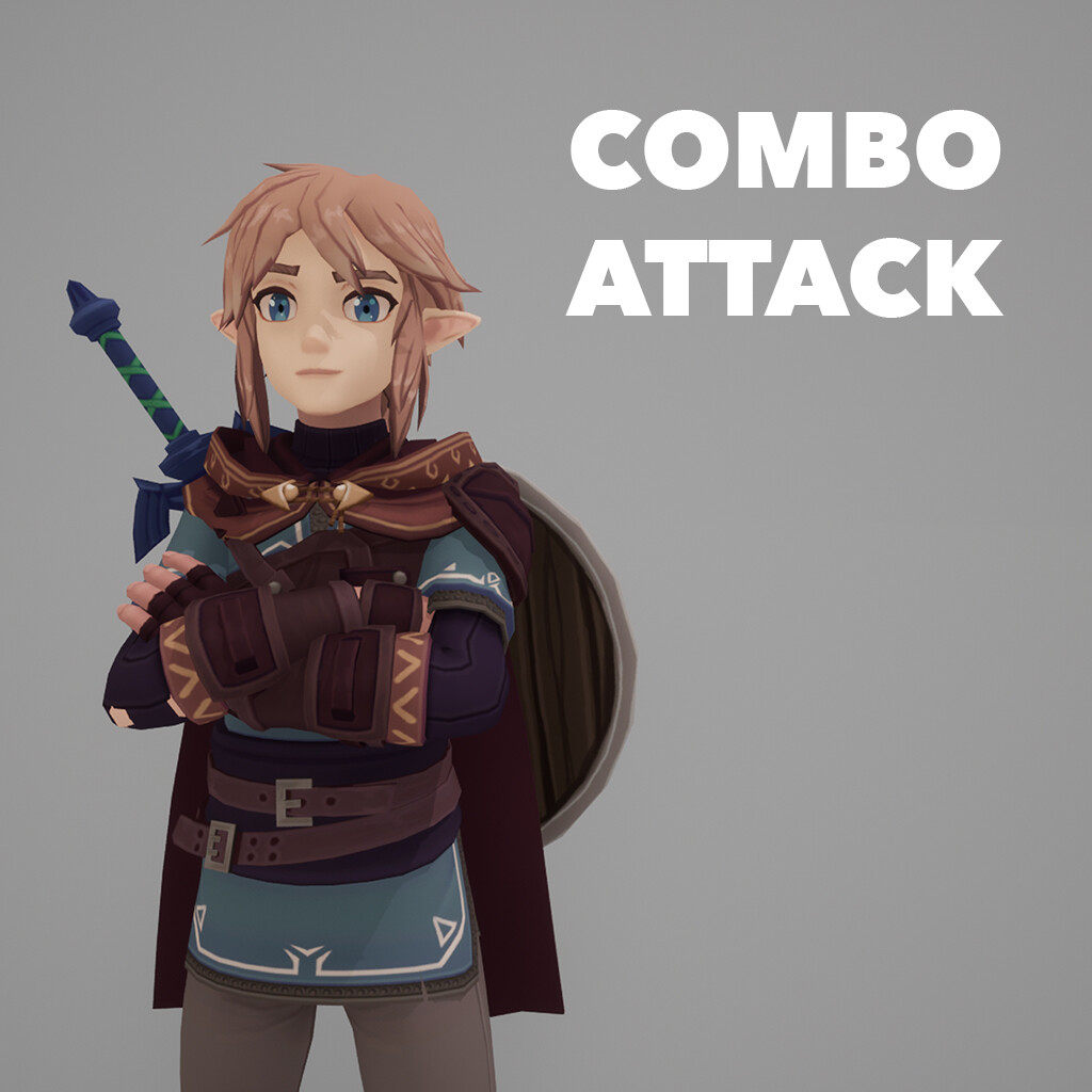 ArtStation - Link Combo Attack - 3D Animation