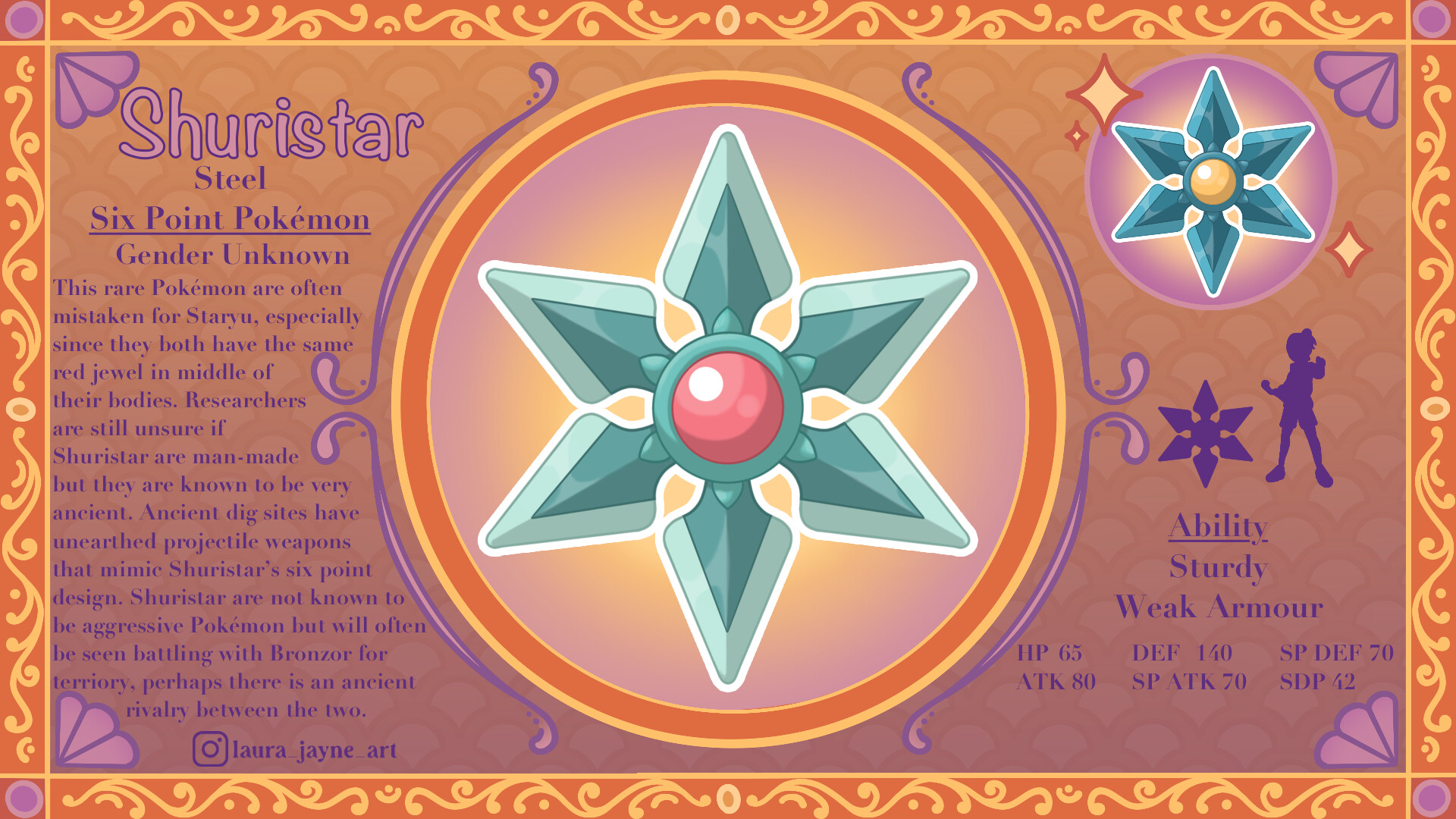 ArtStation - Fakemon 12 - Shuristar