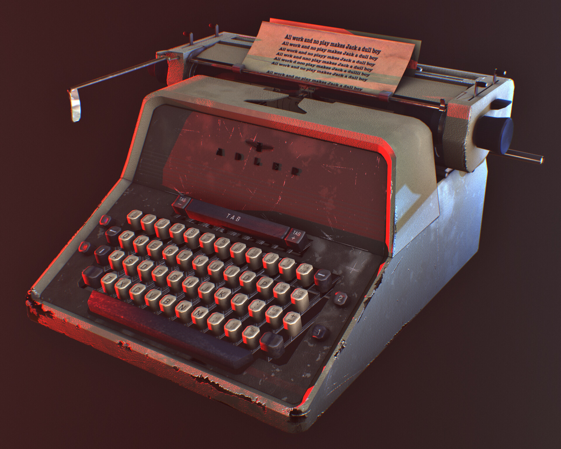 ArtStation - The Shining - ADLER Typewriter