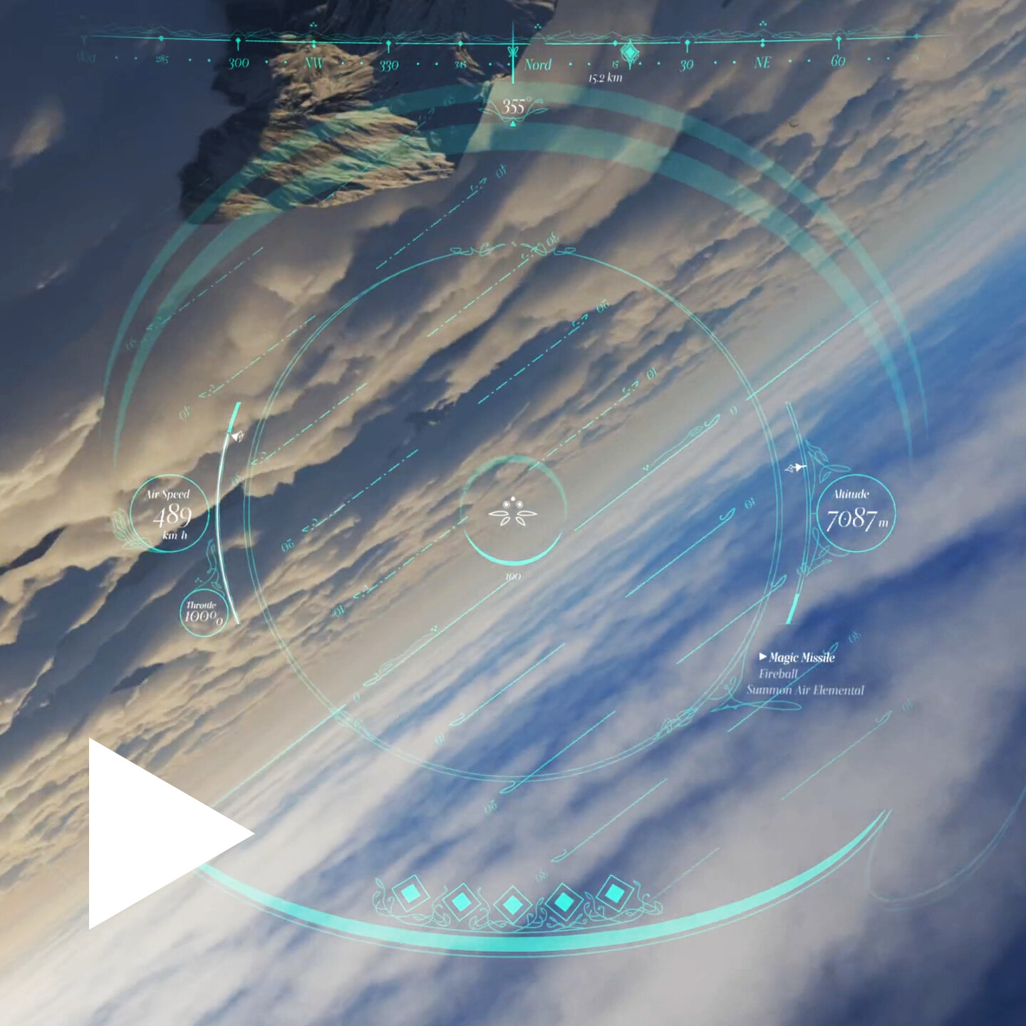 ArtStation - Elven flight HUD - Animated