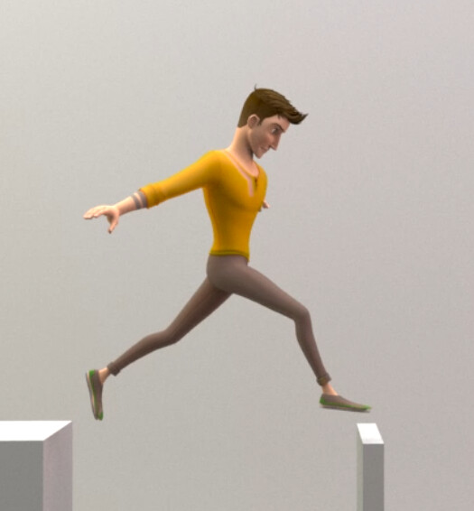 ArtStation - Jumping between ledges animation