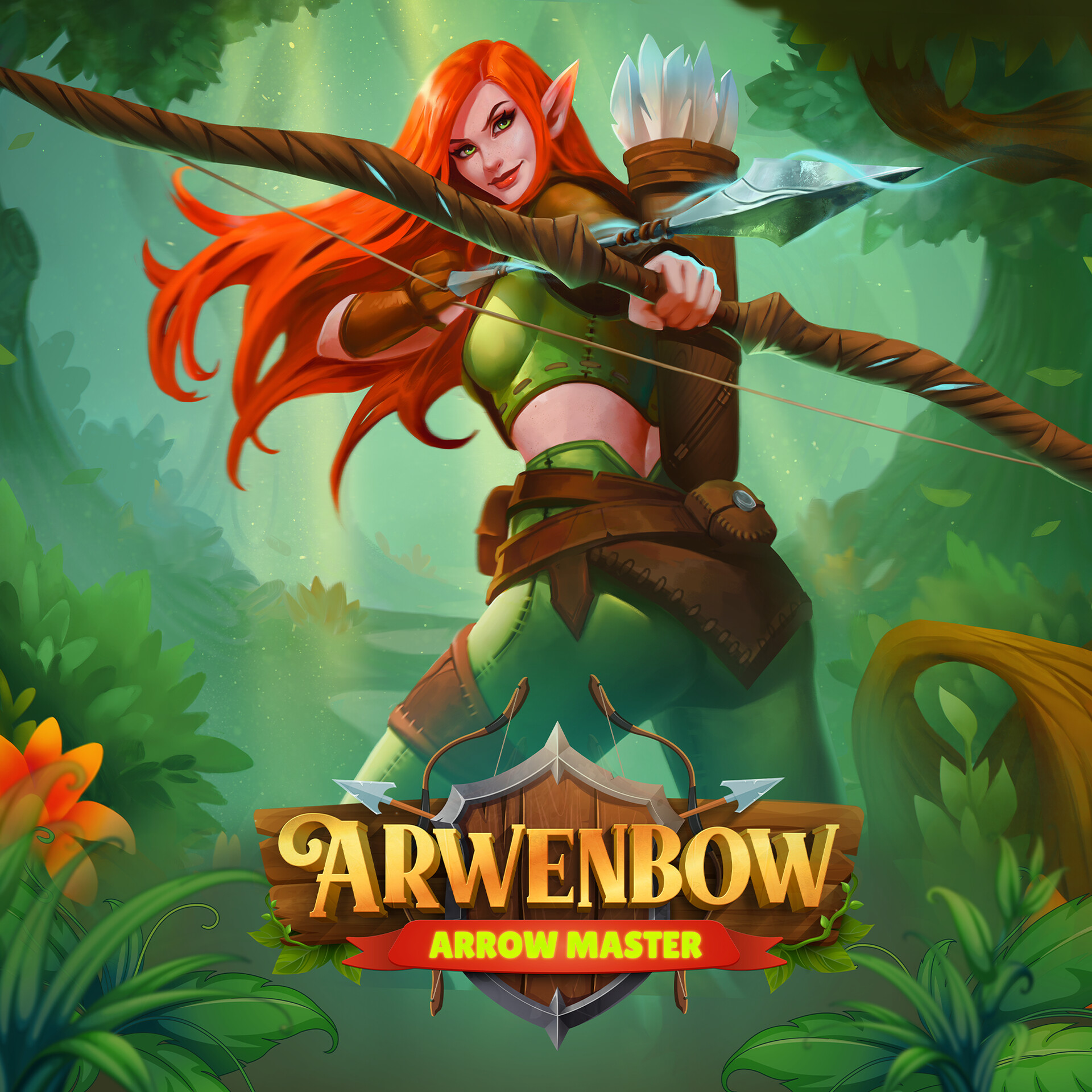 Šárka Š. - Claina - Arwen Bow - Arrowmaster Promo Splash Art