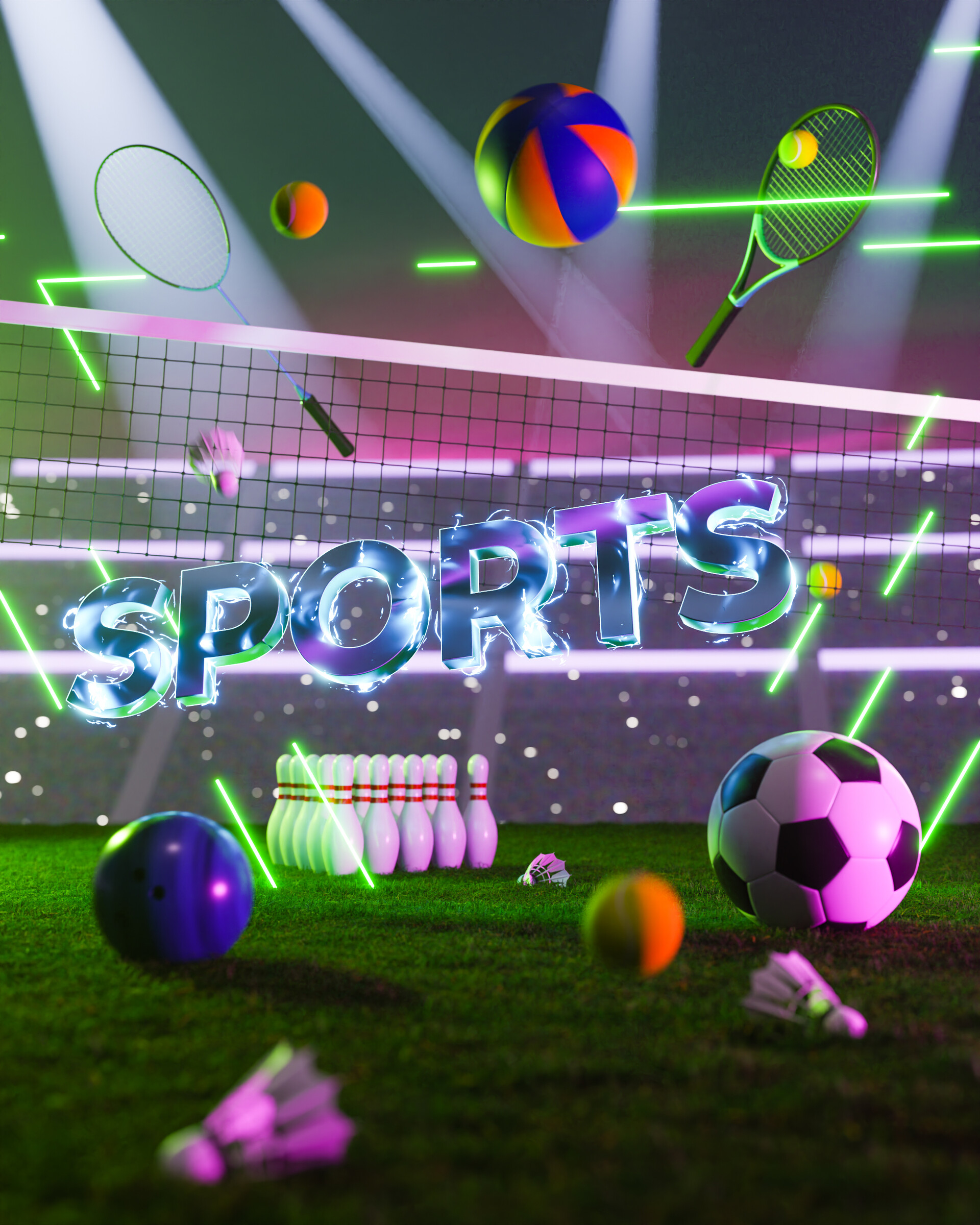 ArtStation - Sports Themed Illustration