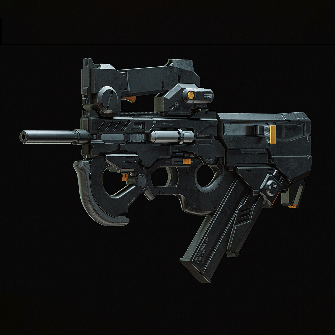ArtStation - Sci-fi Submachine Gun