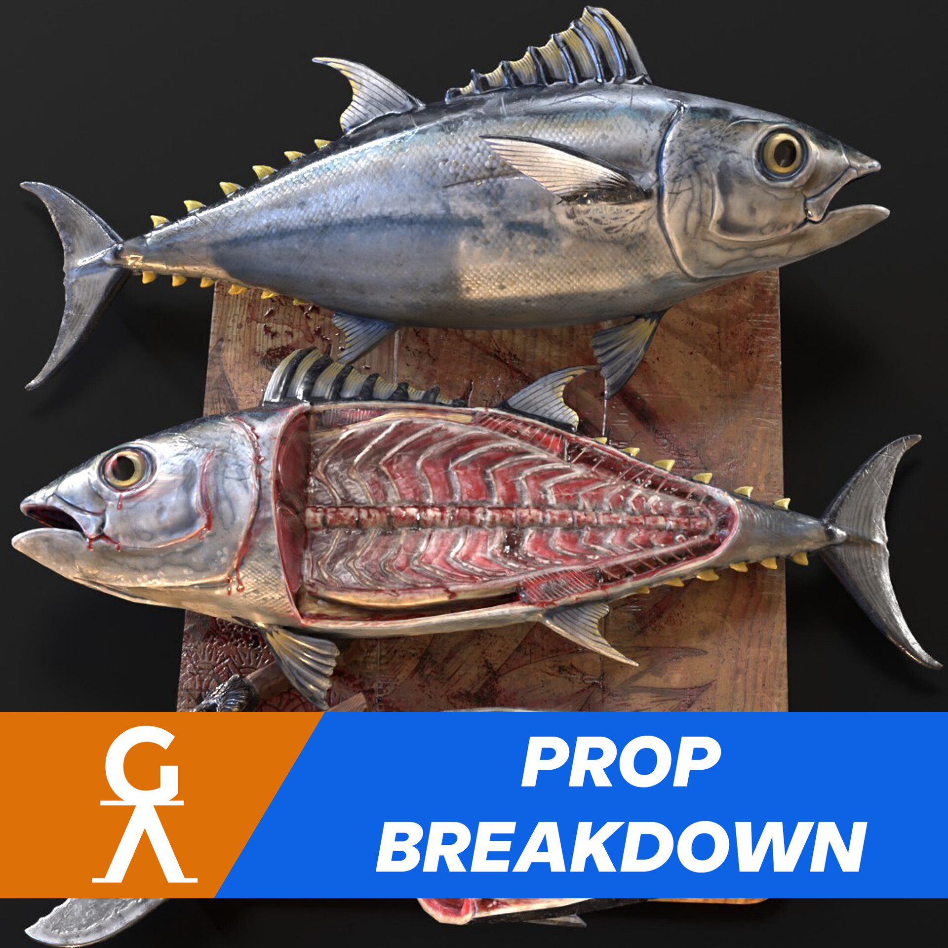 ArtStation - Butchered Fish - Prop Breakdown - Bohdan Lvov