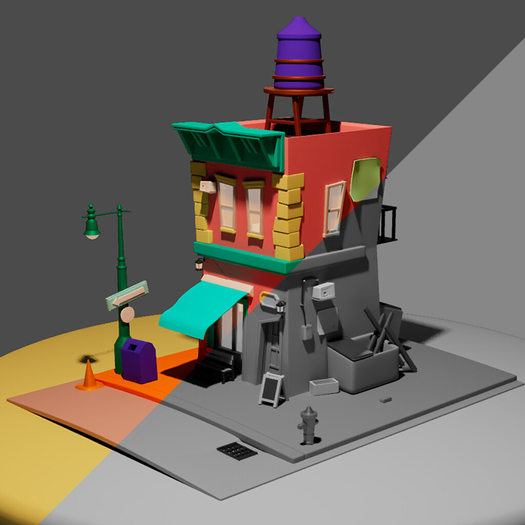 ArtStation - STYLIZED BUILDING