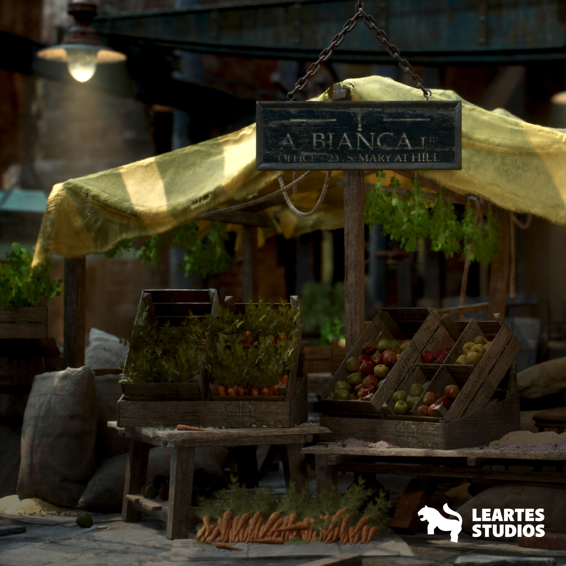 ArtStation - Victorian Market in Abandoned Factory Building