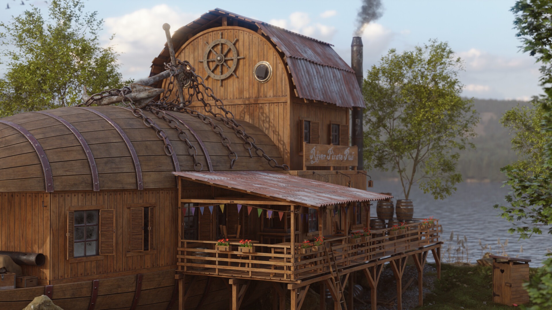 ArtStation - River Pirate Pub