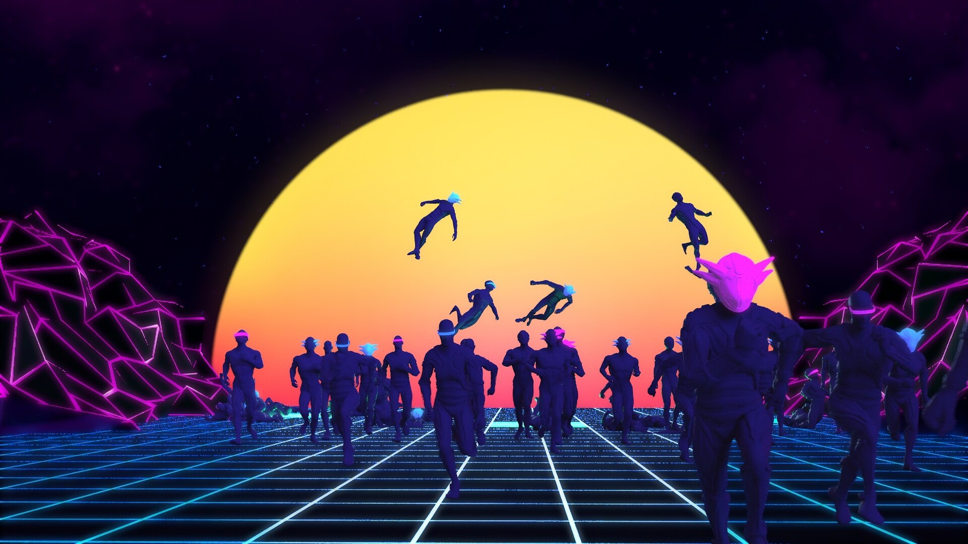 ArtStation - Vaperwave Crowds