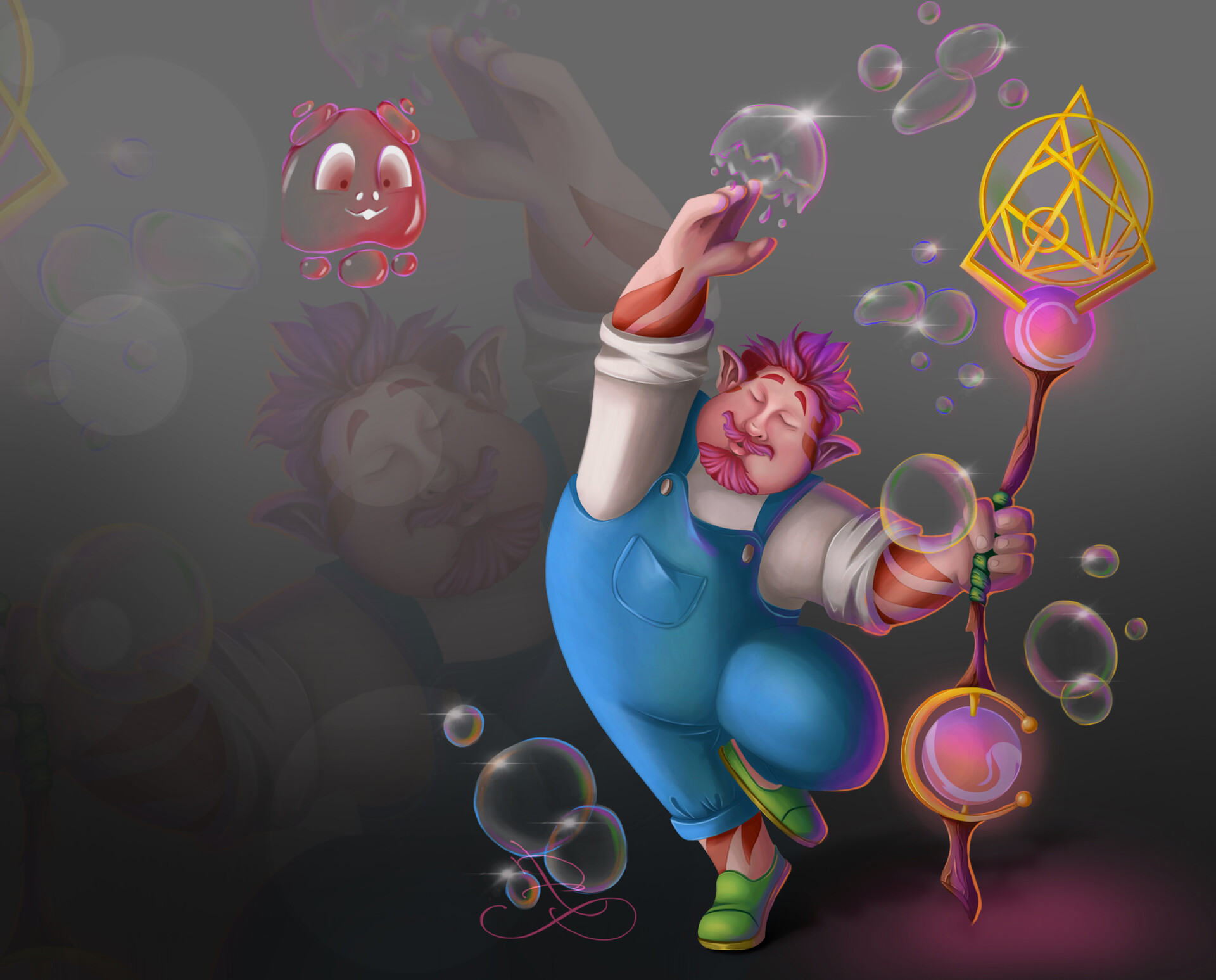 ArtStation - Soap bubble magician.