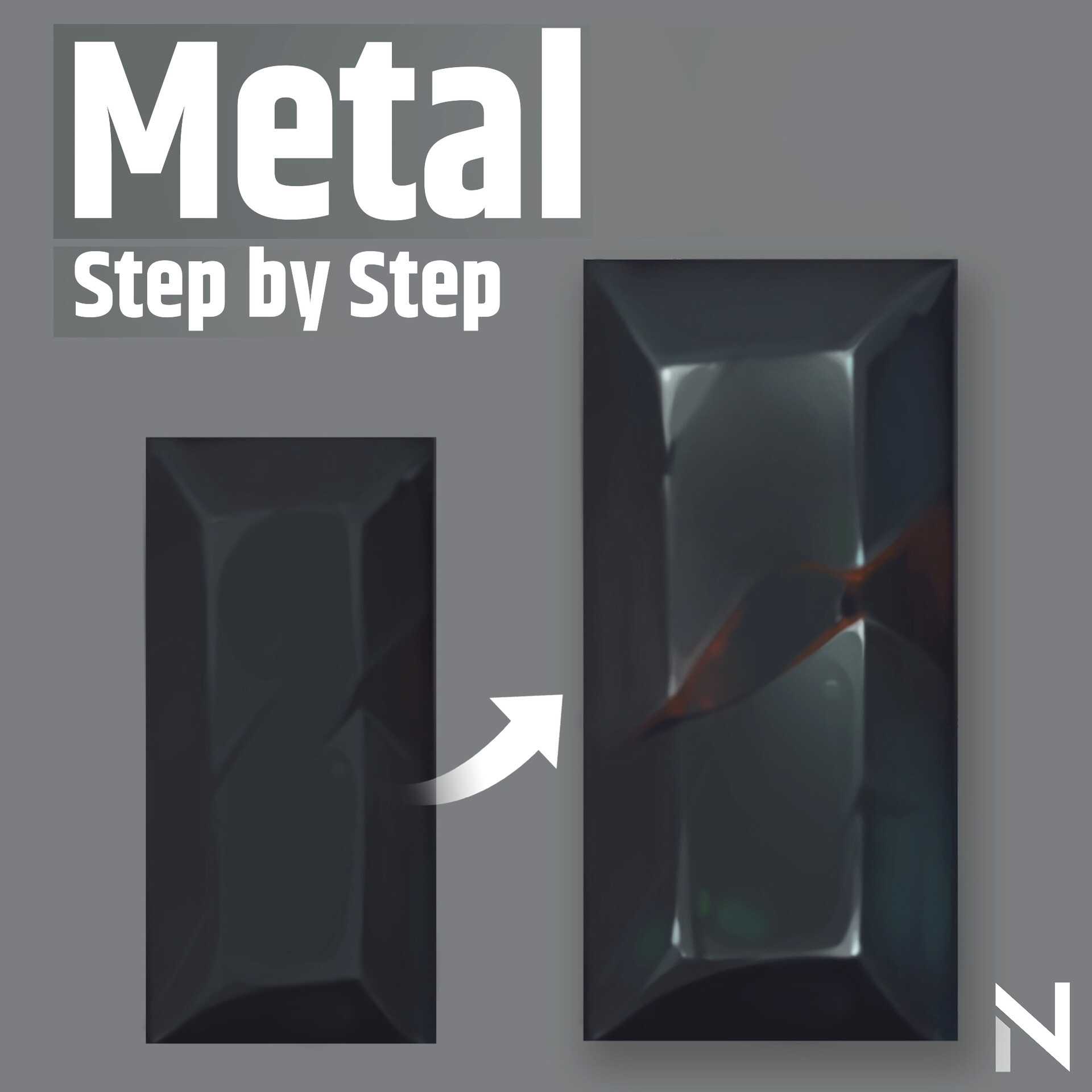 ArtStation - Stylized Metal - Step by Step