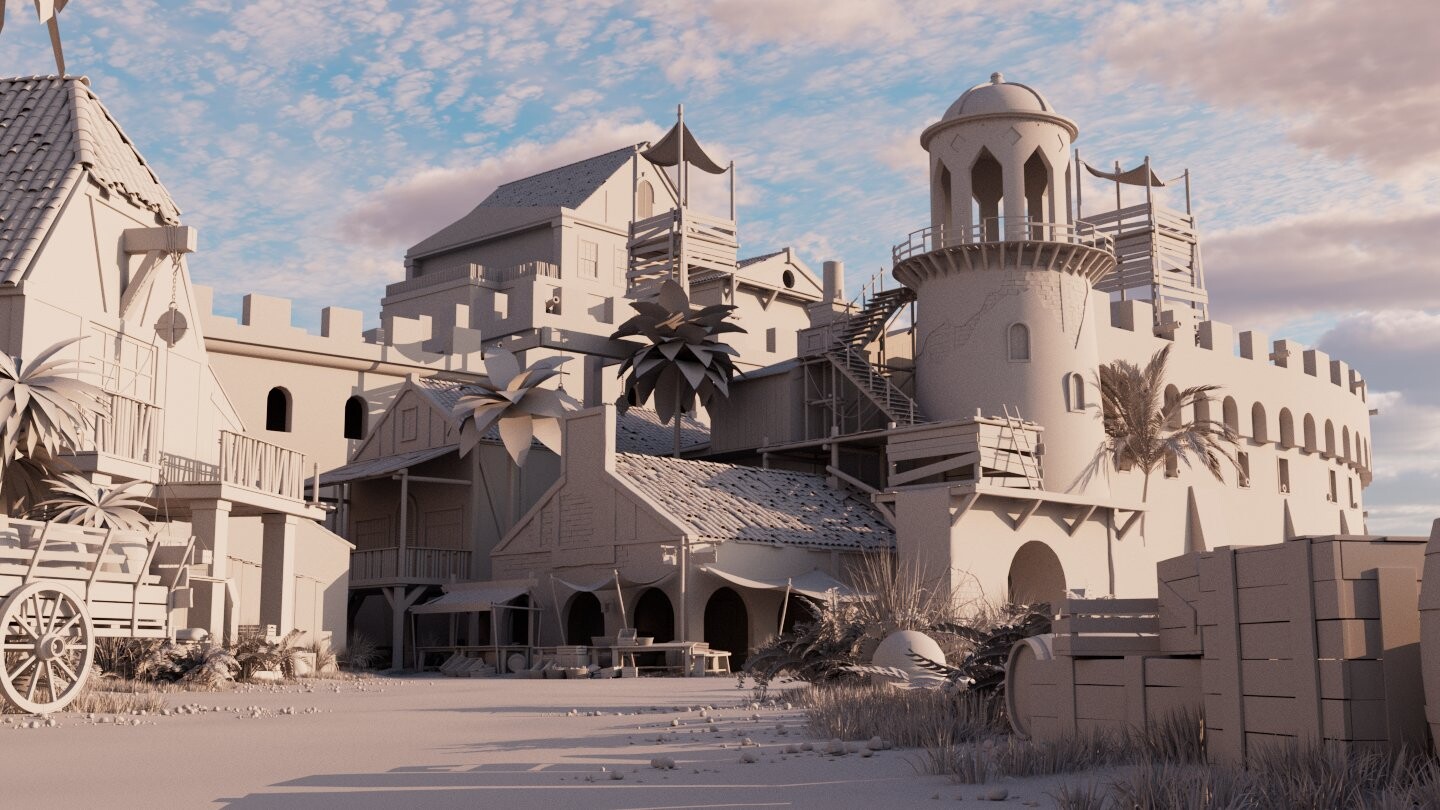 ArtStation - The Harbor - Modeling