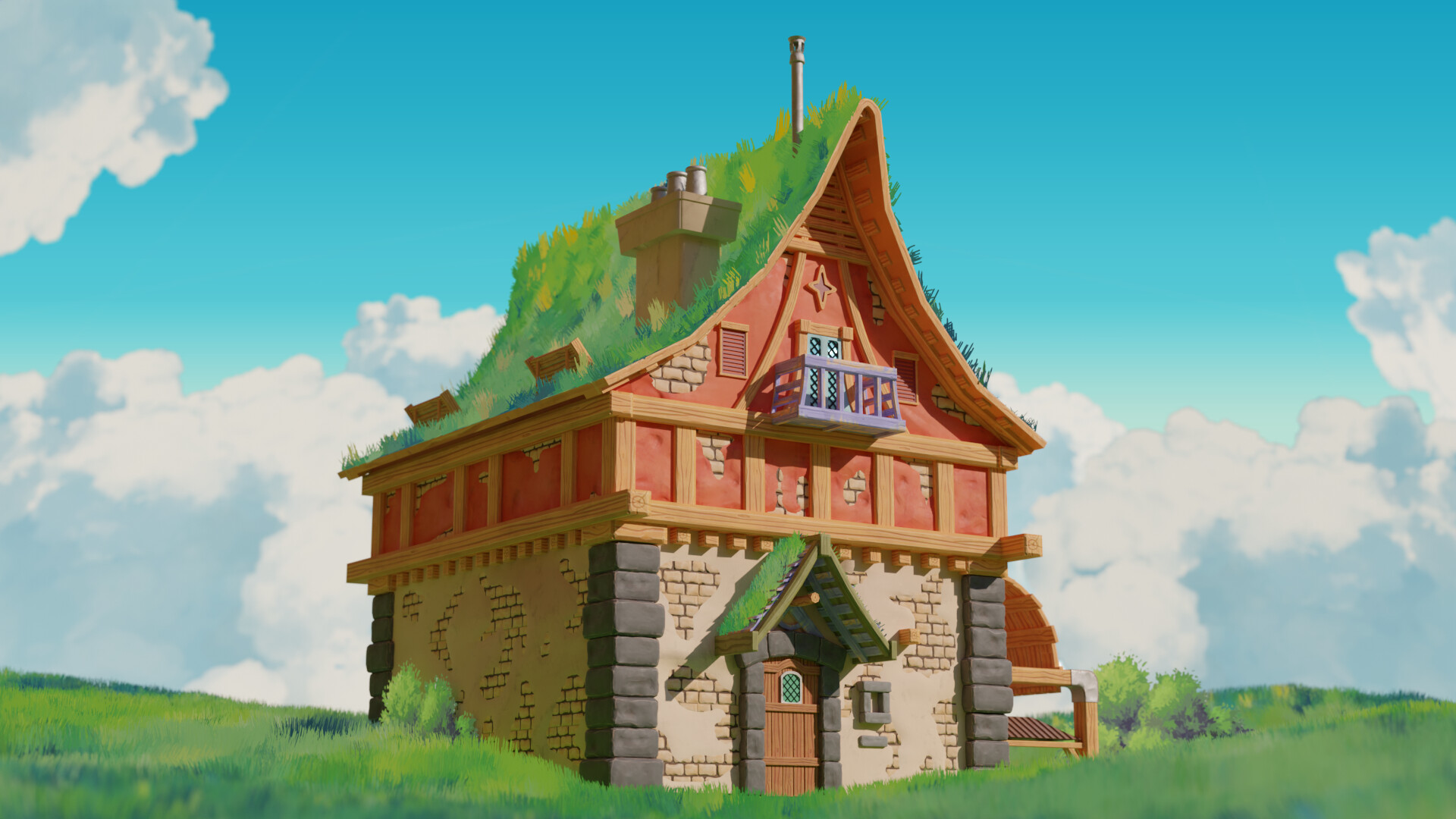 ArtStation - Ghibli style House