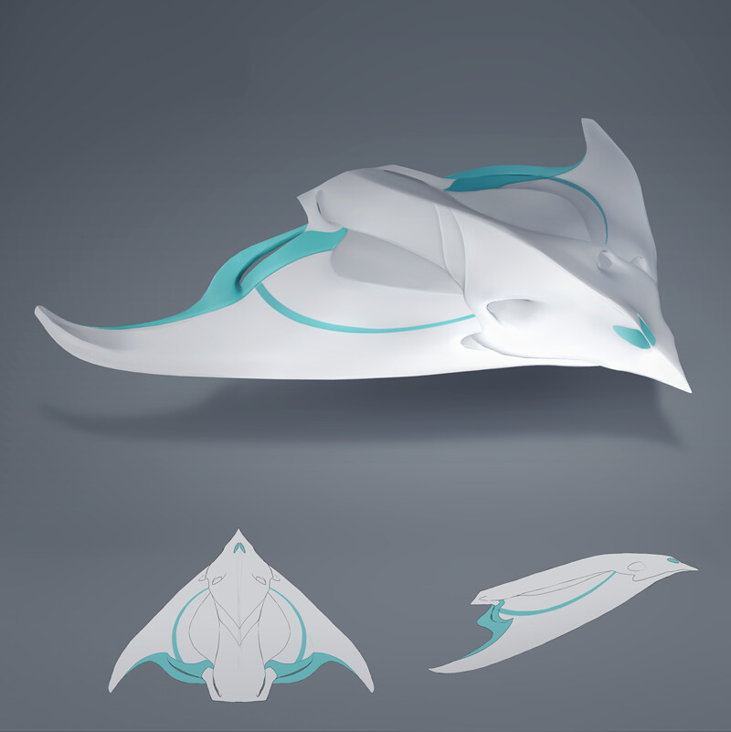 ArtStation - Manta Ray Jet Concept art