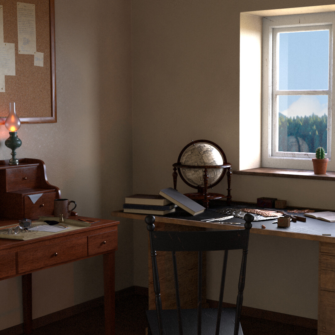 ArtStation - Inventor's Workshop - Steampunk Workshop - final images