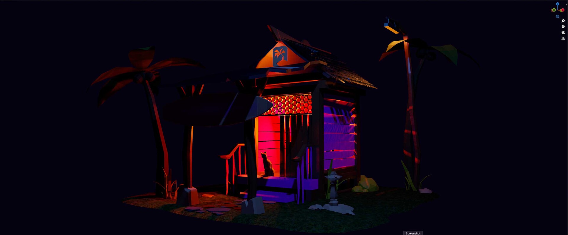 ArtStation - WIP "Surf Patrol" Island Outpost "Tiny Office"
