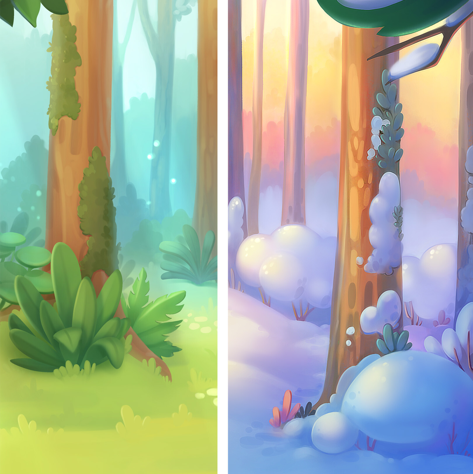 ArtStation - Backgrounds forest