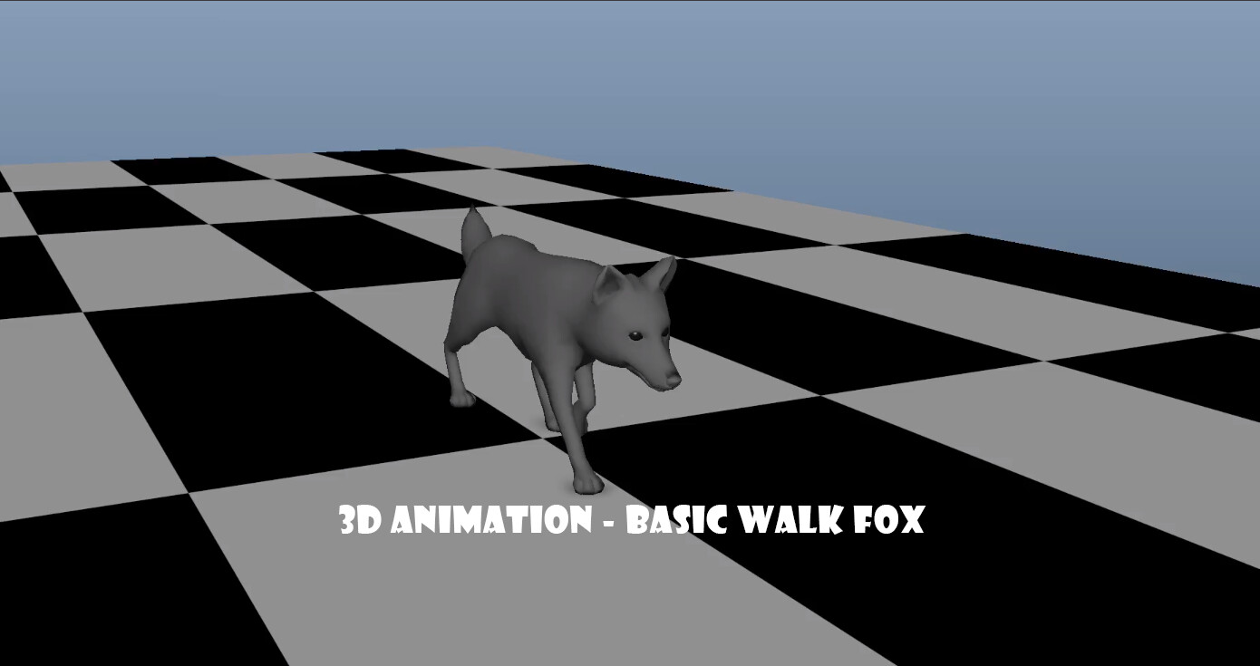 ArtStation - 3D ANIMATION FOX WALK