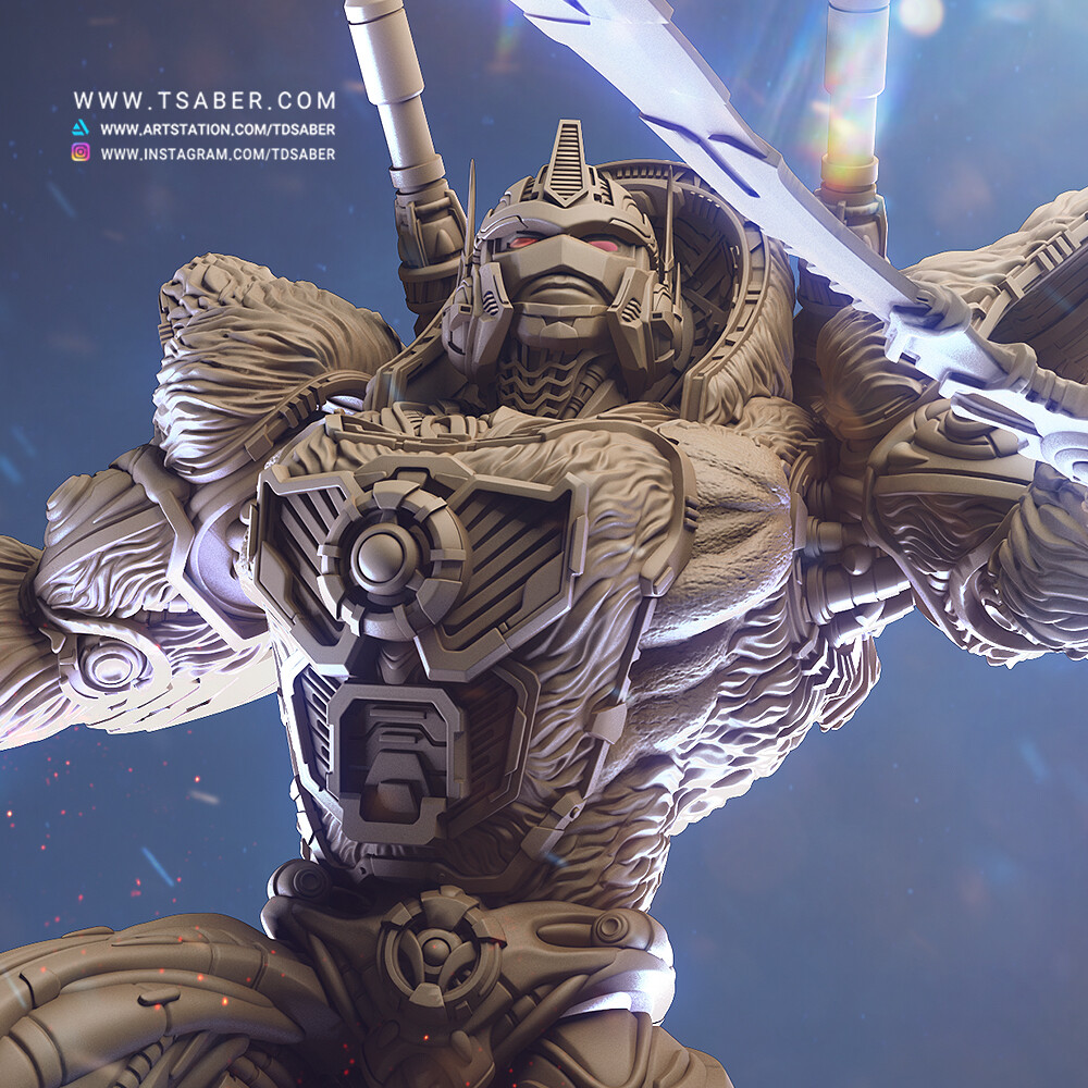 ArtStation - Optimus Primal sculpture - Beast Wars
