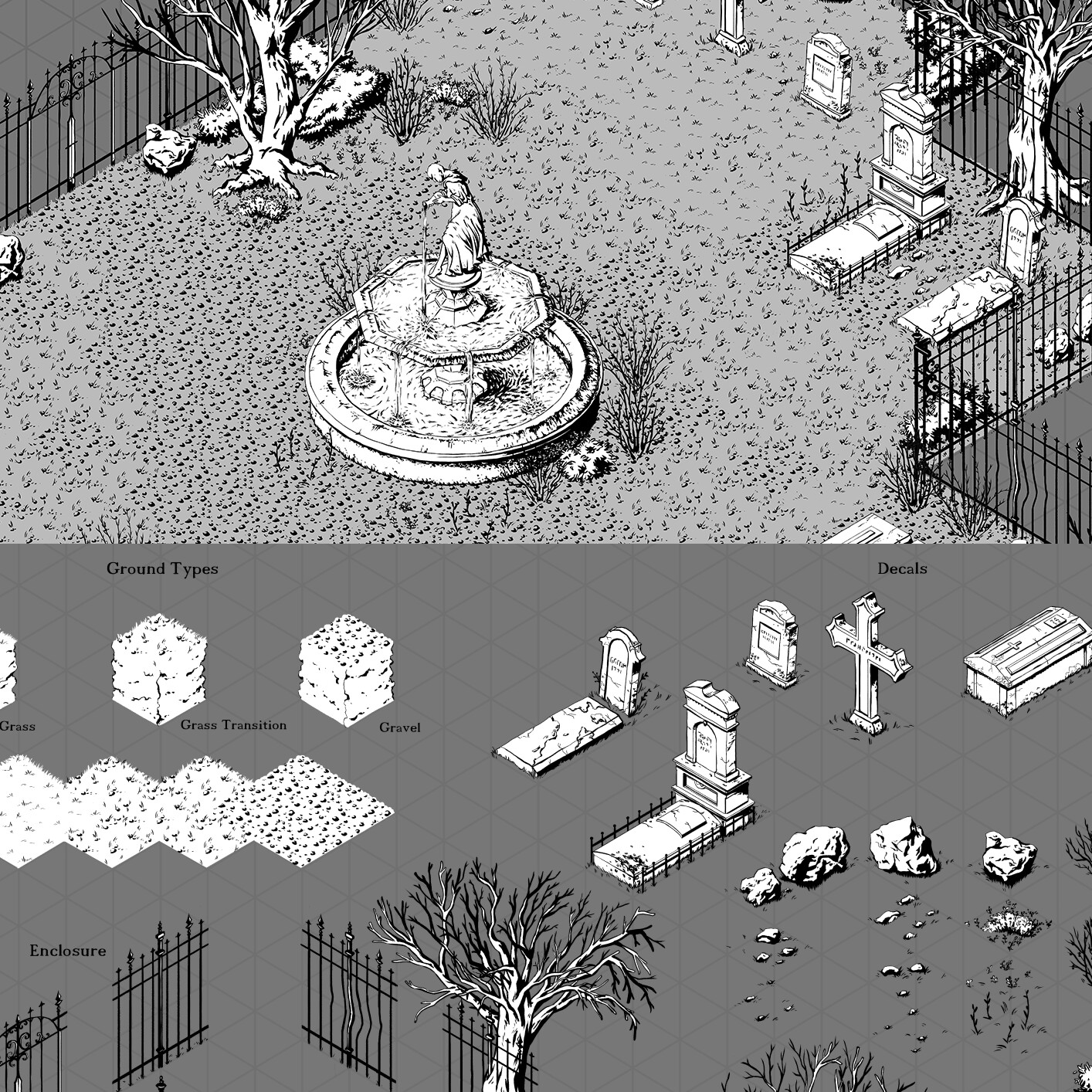 ArtStation - Modular Graveyard Environment Assets