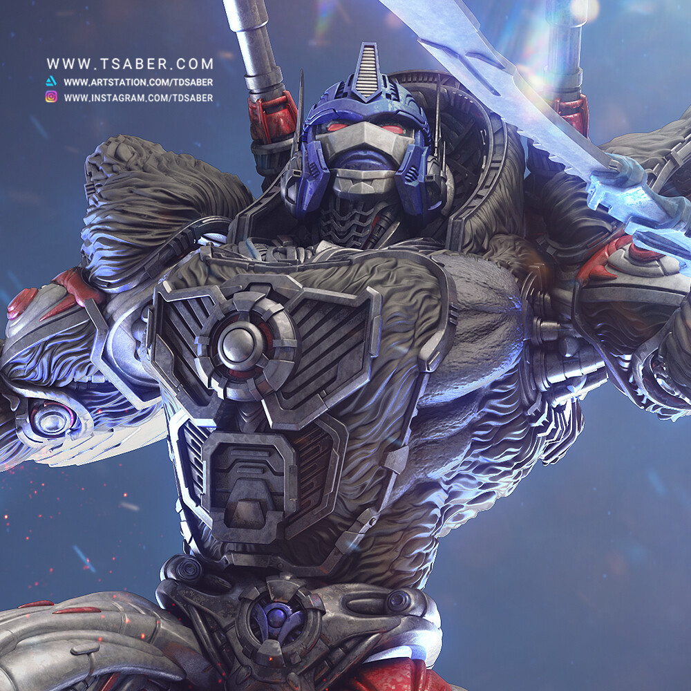 ArtStation - Optimus Primal Statue - Beast Wars Transformers ...