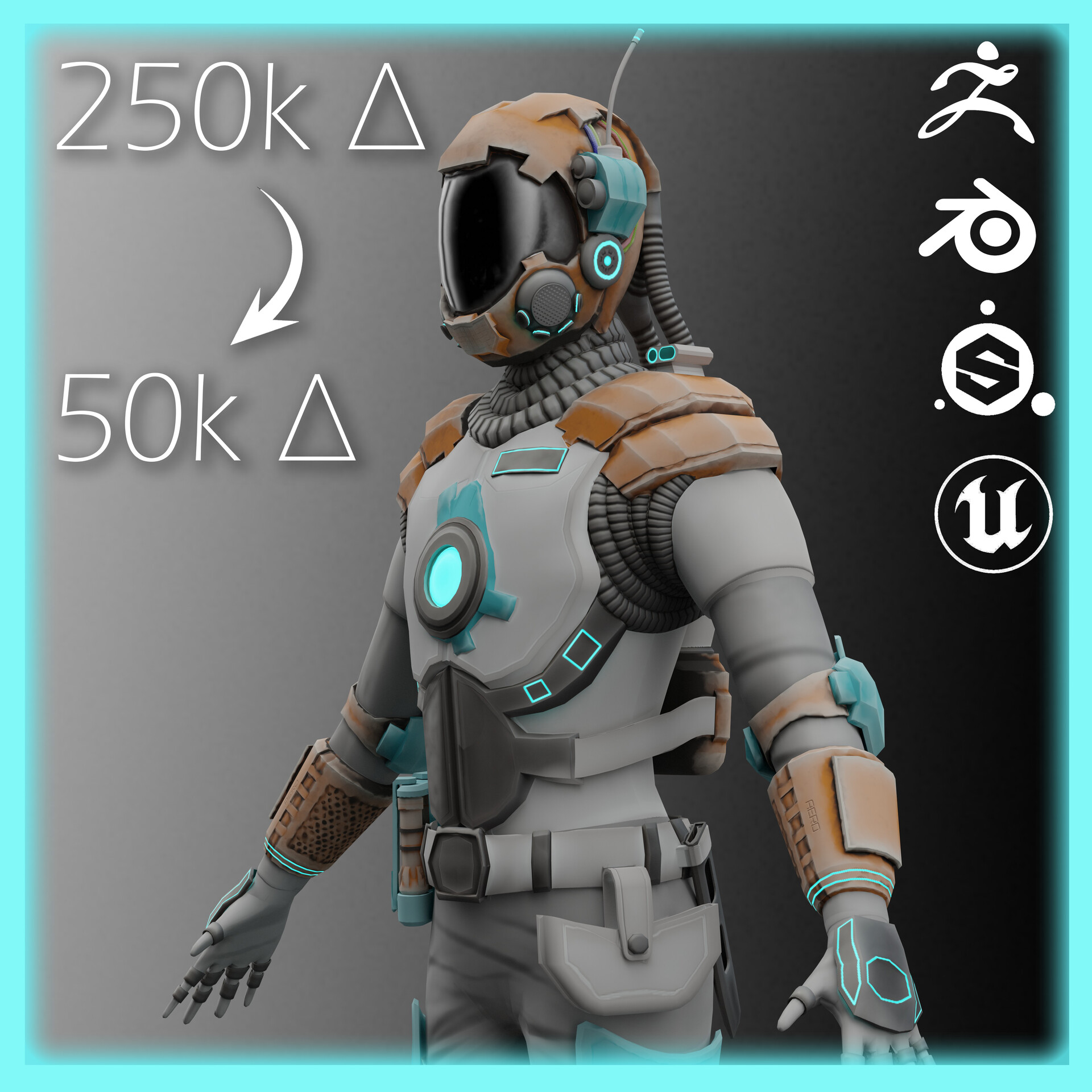 ArtStation - Player Model Optimization and Texturing