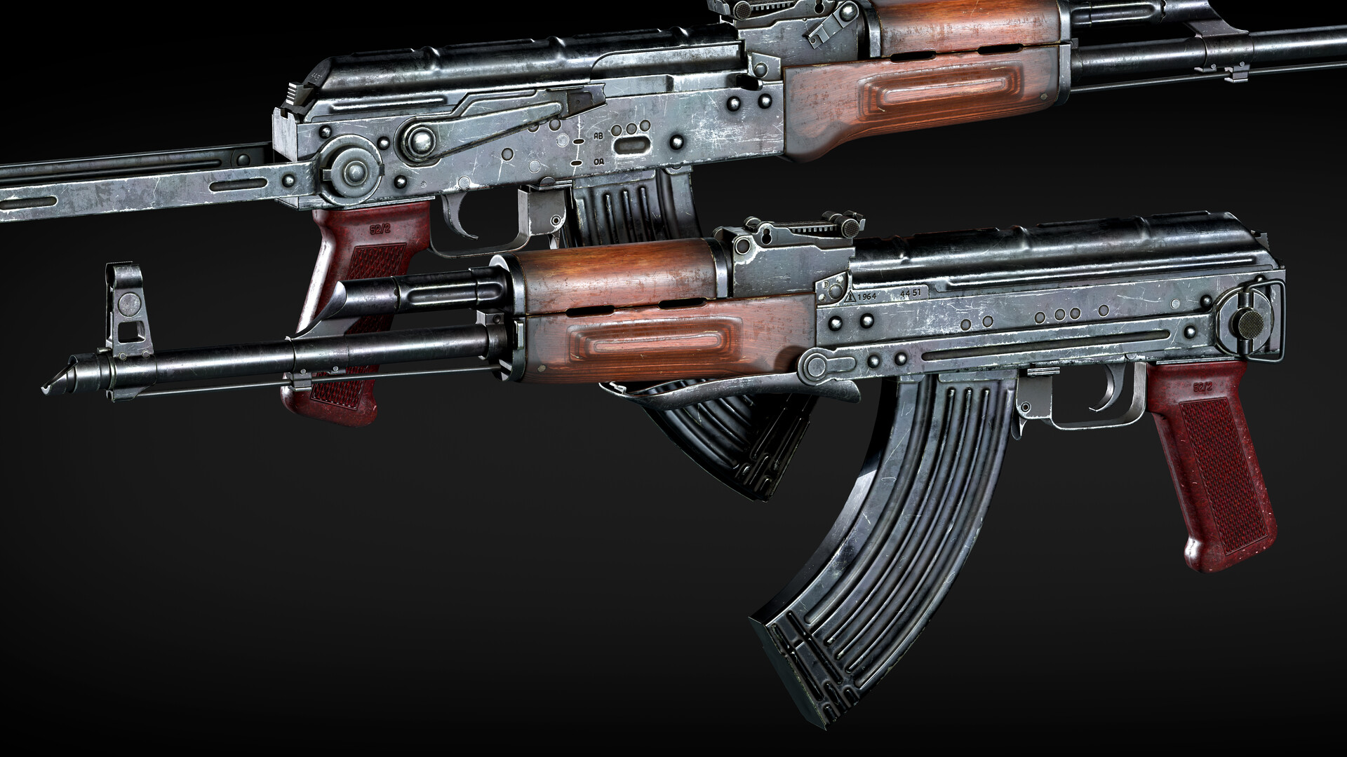 ArtStation - Kalashnikov AKMS (AKM-S)