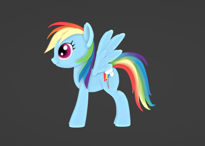 ArtStation - Rainbow Dash modeling