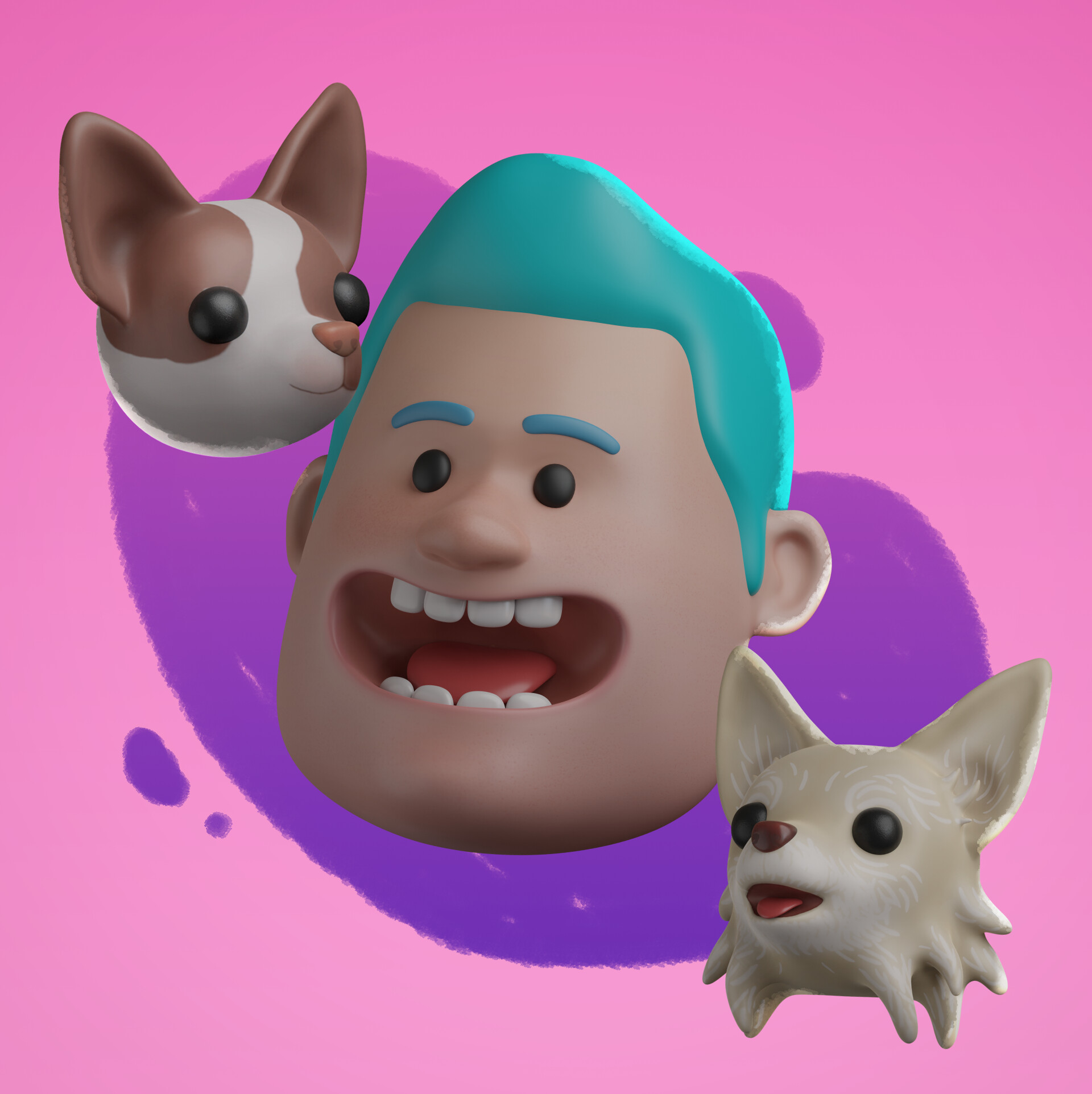 ArtStation - Gui and the cute dogs