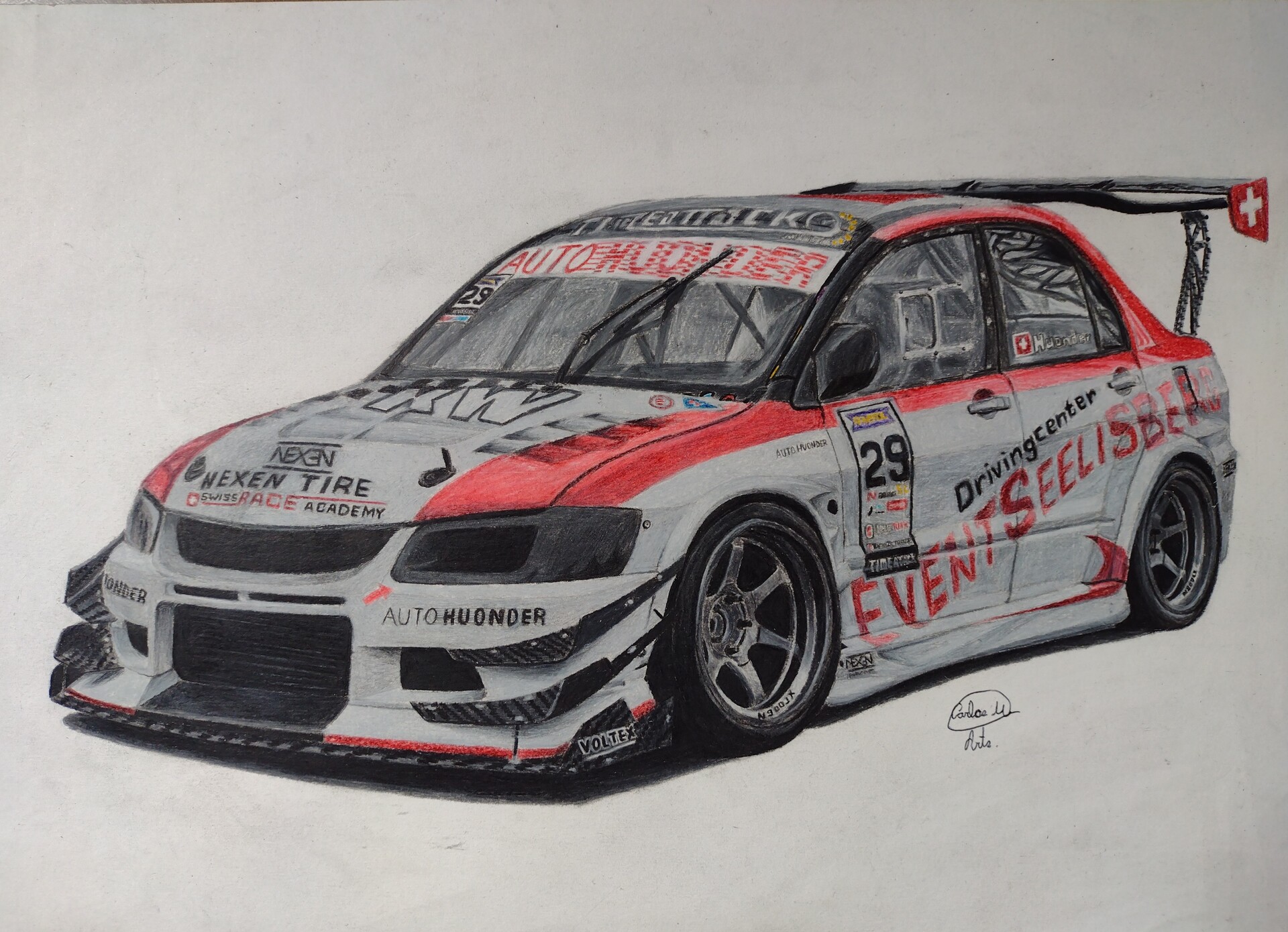 ArtStation - Mitsubishi Lancer Evo 9 Time Atack