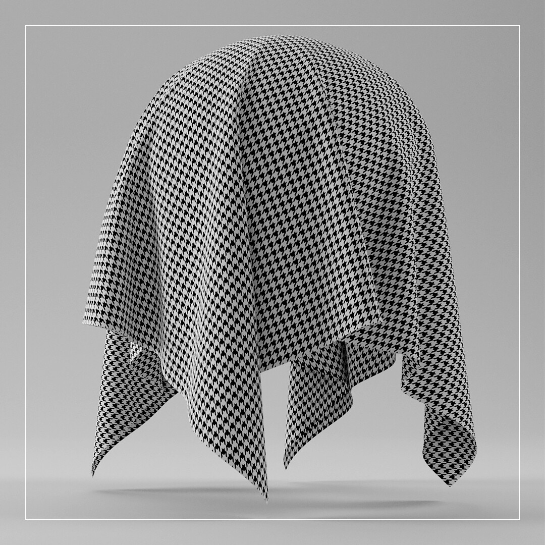 Blender Bite Size - PROCEDURAL HOUNDSTOOTH FABRIC MATERIAL FOR BLENDER