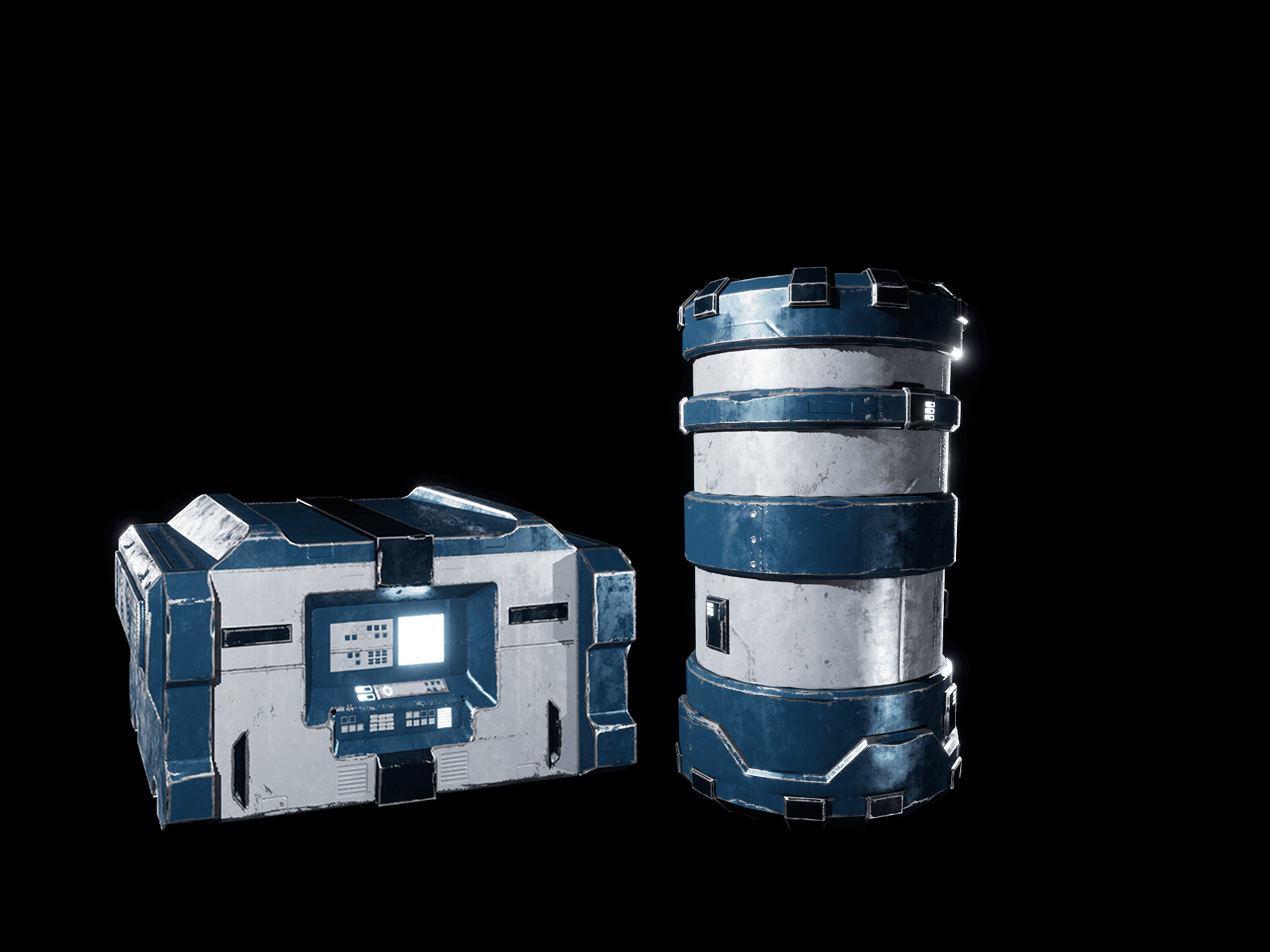 ArtStation - Sci-fi Barrel and Chest