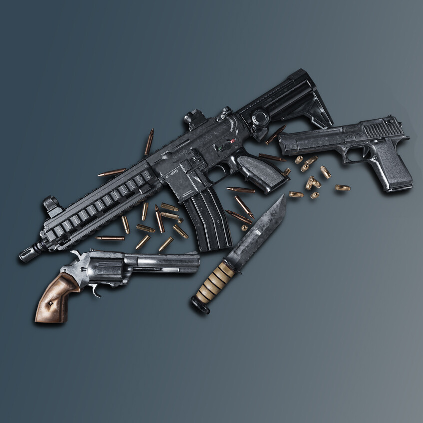 ArtStation - Assault_Weapon_Set