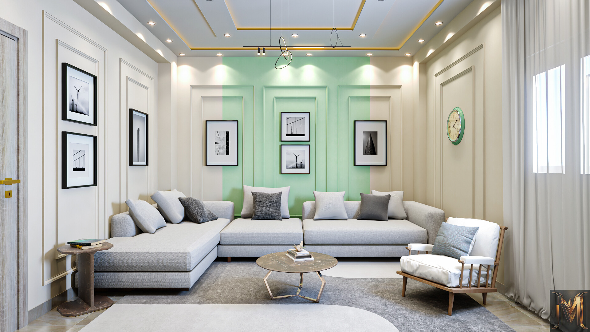 ArtStation - NEW DESIGN FOR A SIMPLE LIVING ROOM