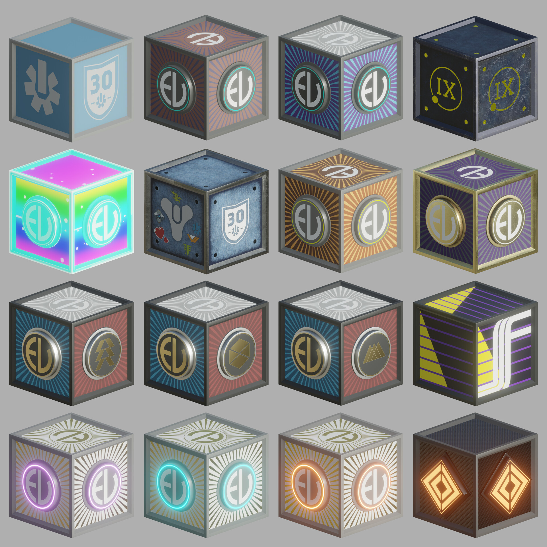 ArtStation - Destiny 2 in-game boxes