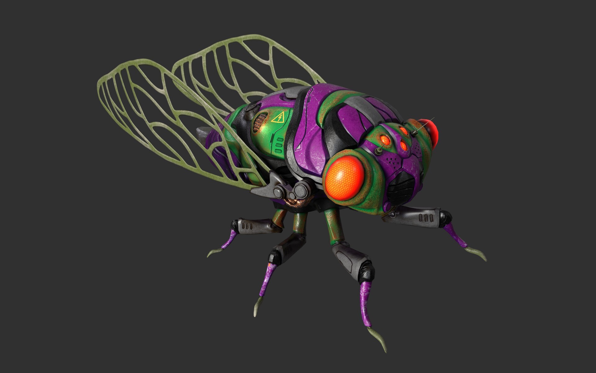 ArtStation - Mechanical Cicada | Hard Surface Model
