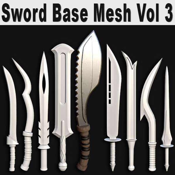 ArtStation - Sword Base Mesh Vol 3