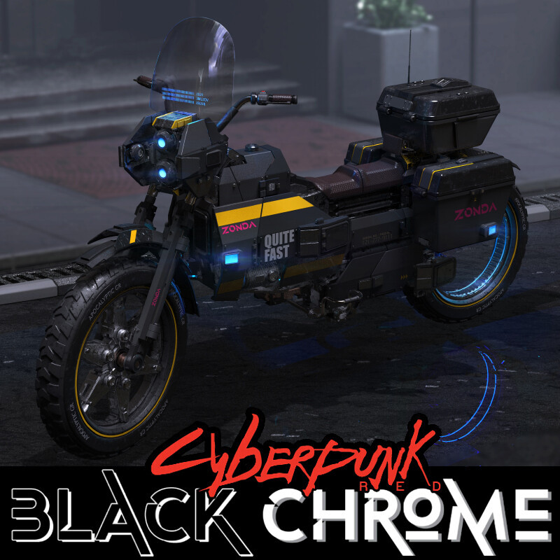 ArtStation - Cyberpunk Red Black Chrome Art [Part 1]