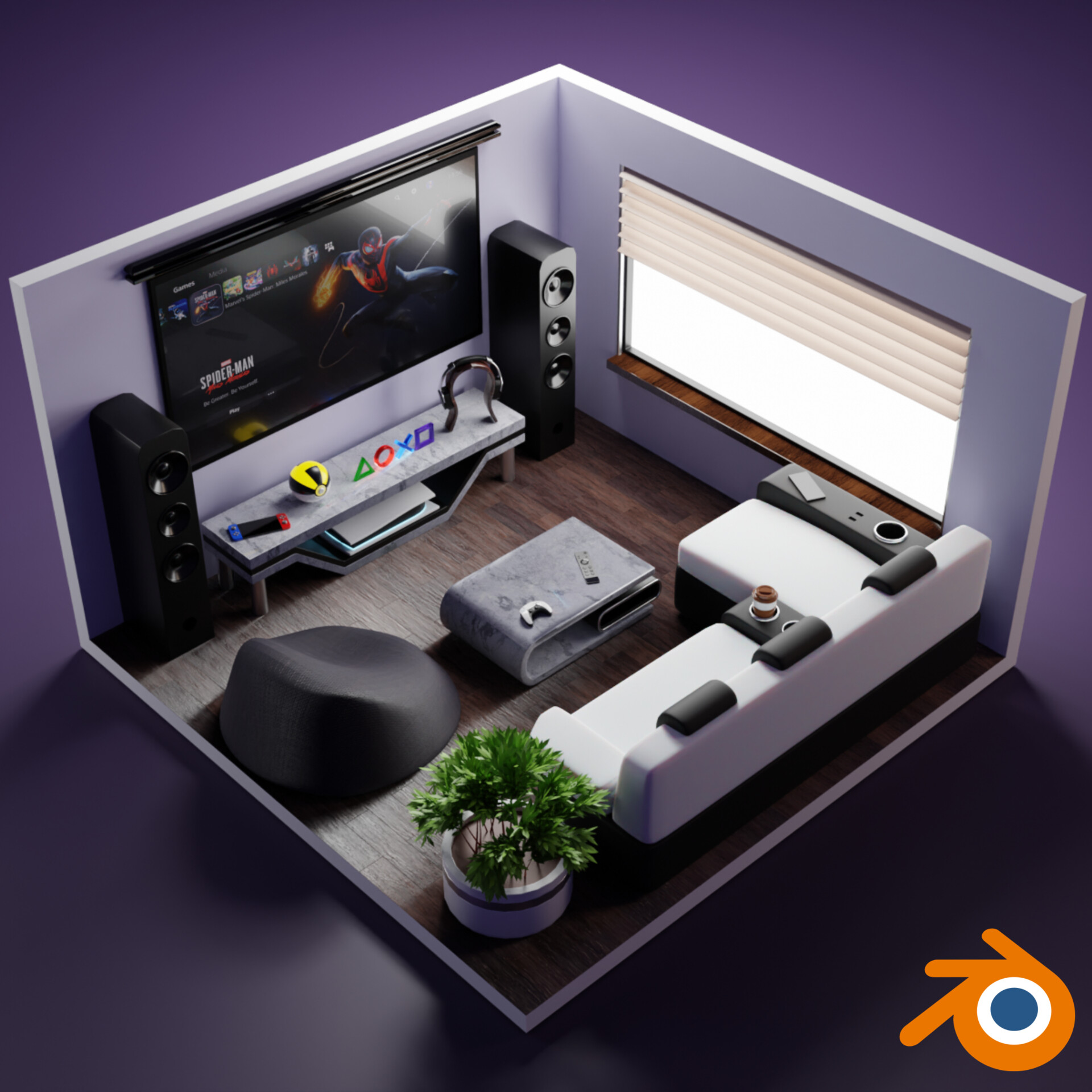 ArtStation - Gaming Lounge 3D Model