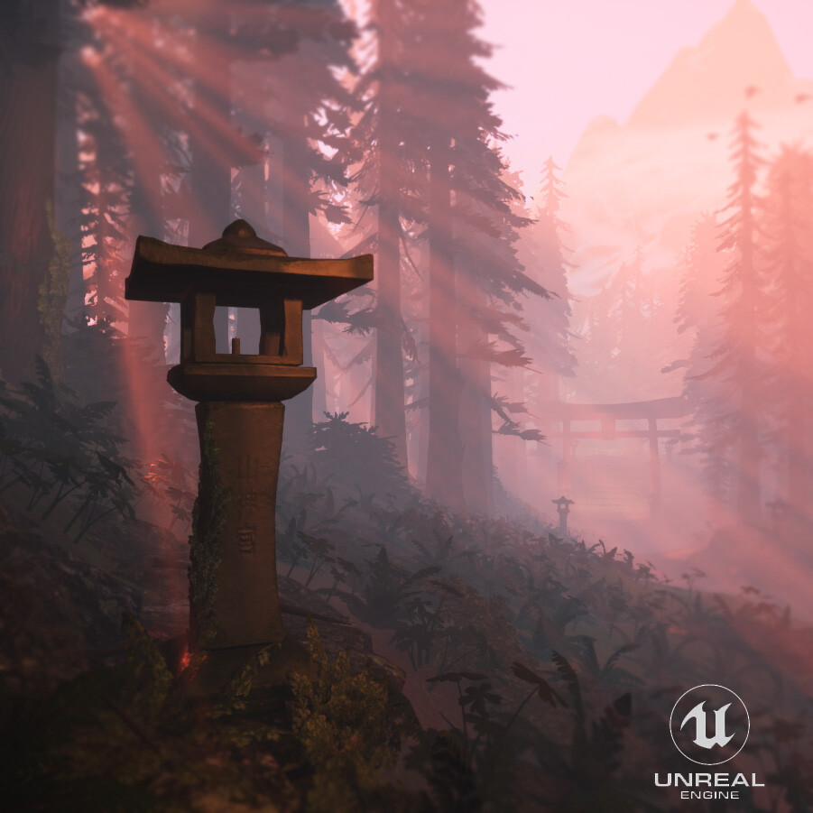 ArtStation - Mountain Shrine Path