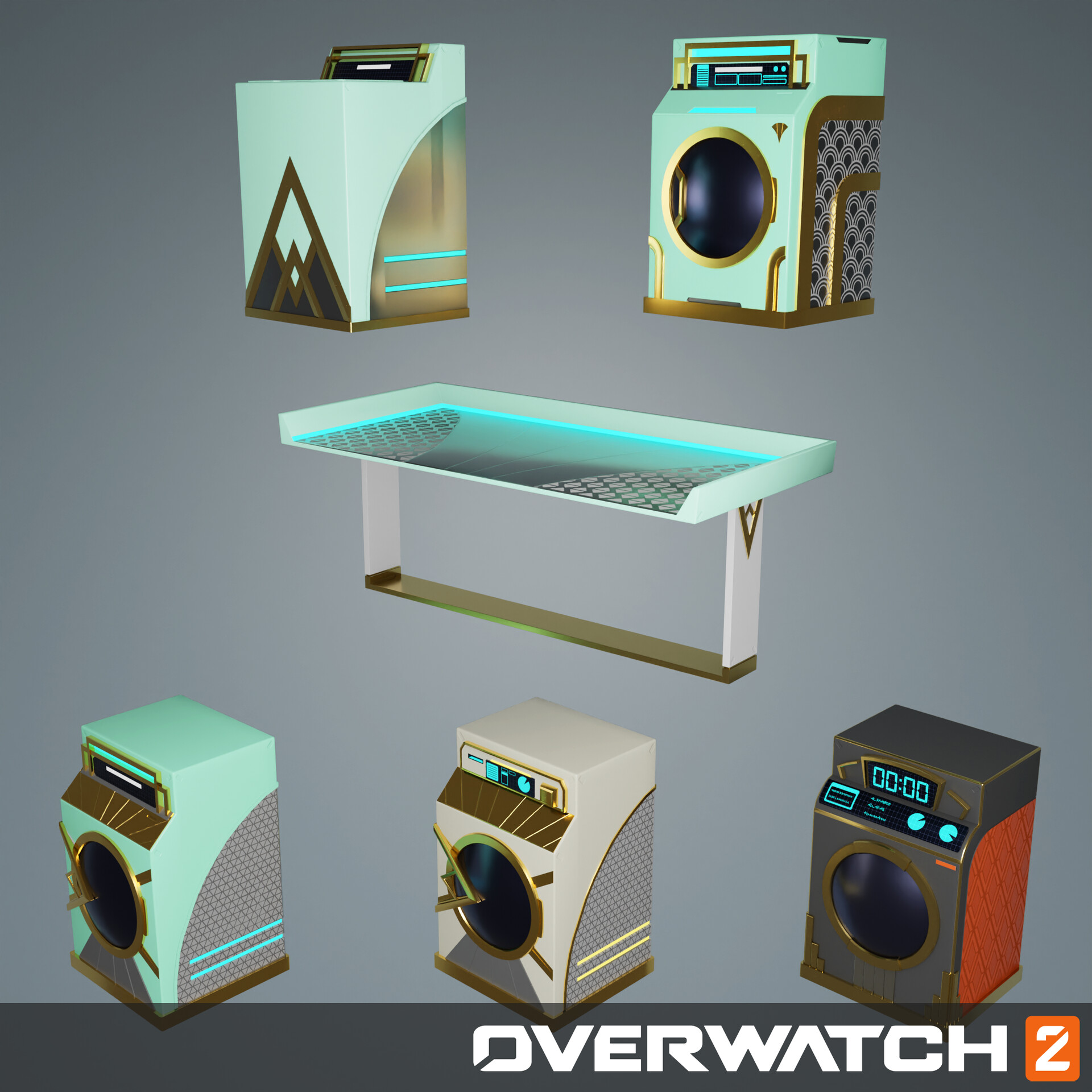 ArtStation - Laundromat Props - Overwatch 2