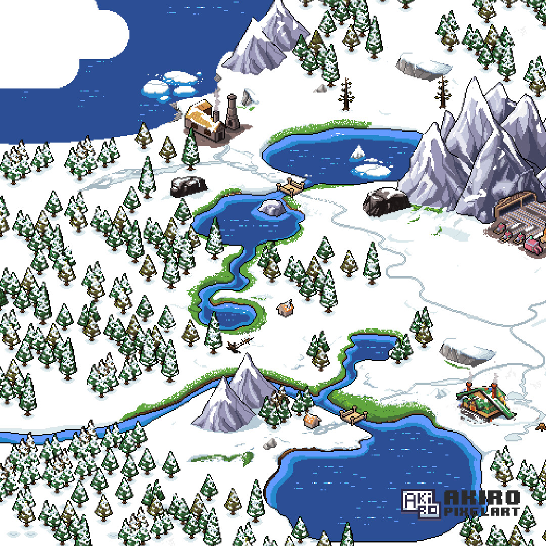 ArtStation - Art Map Polar Pixel Art